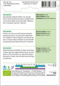 Wasabino Asiasalat - 1 Tüte Bio-Saatgut von Sativa - MISS GREENBALL